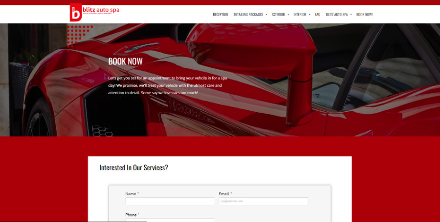 Book Now | Blitz Auto Spa Automotive Detailing Vancouver