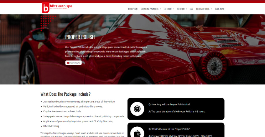 Proper Polish | Blitz Auto Spa Automotive Detailing Vancouver