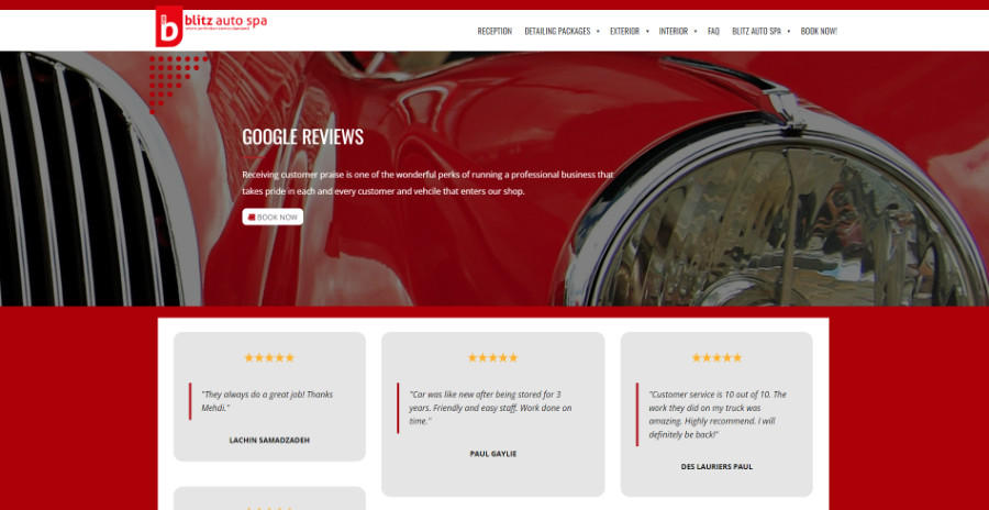 Reviews | Blitz Auto Spa Automotive Detailing Vancouver